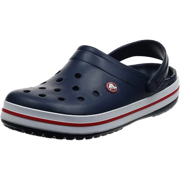 CROCS | Shoes | Crocs Unisexadult Crocband Clog Navy Blue White Red 7 ...